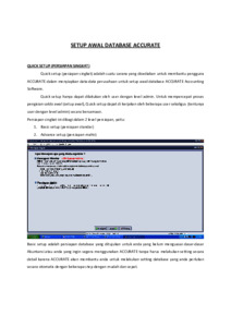 Setup Awal Database (persiapan Singkat) - Repository